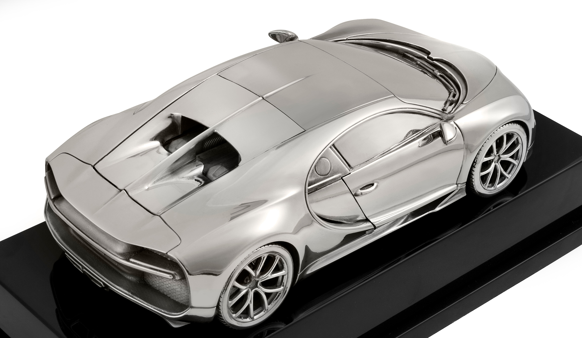 Luxury sterling silver Bugatti car models & accessories